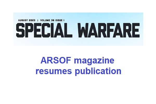 Return of Special Warfare Magazine | SOF News